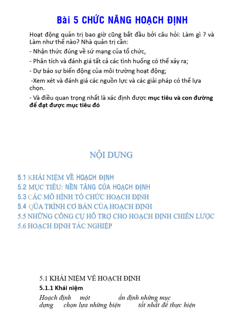 Bai 5 Chuc Nang Hoach Dinh | PDF