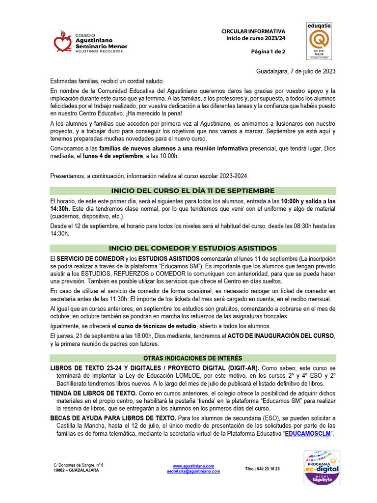 2023 07 Circular v2 | PDF