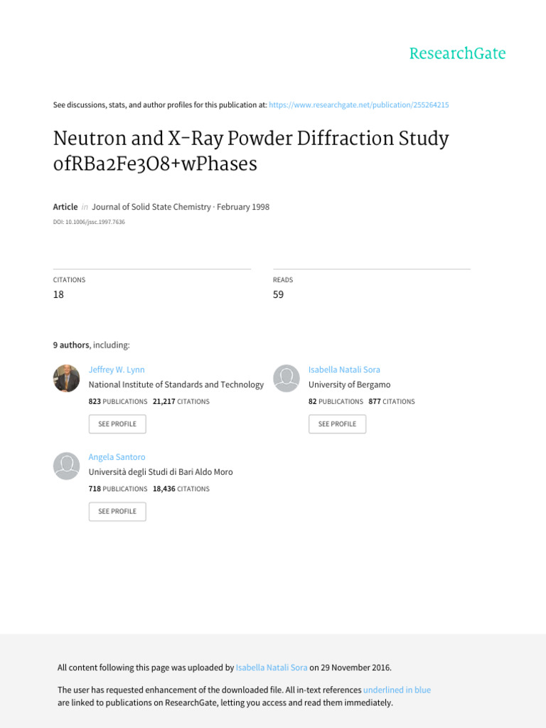 Neutron_and_X_Ray_Powder_Diffraction_Stu | PDF