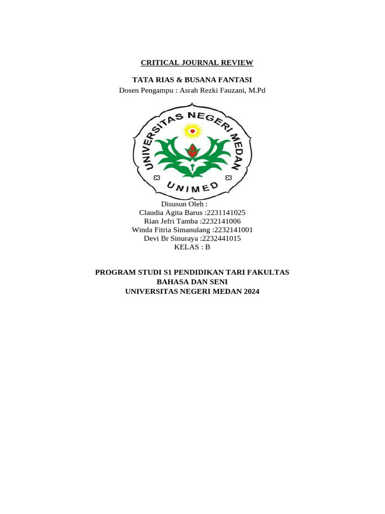 CJR TATA RIAS FANTASI Kelompki 1 | PDF