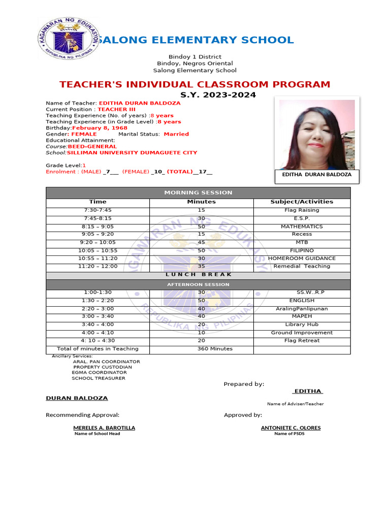 NEW Classroom Program 2023 2024 | PDF | Educational Institutions | Learning