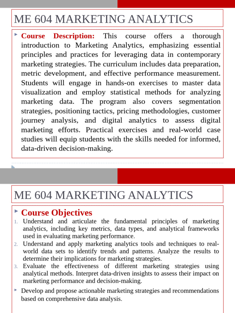 1 - Introduction To Marketing Analytics | PDF