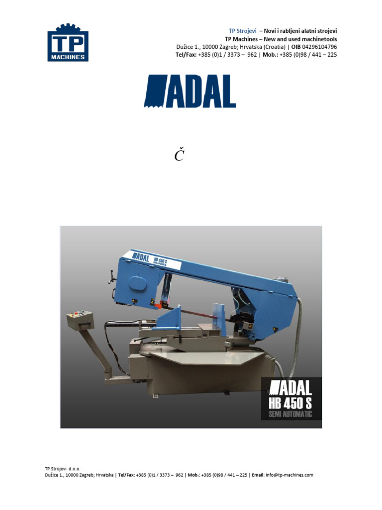 HB 450 S Opis Uporabe | PDF