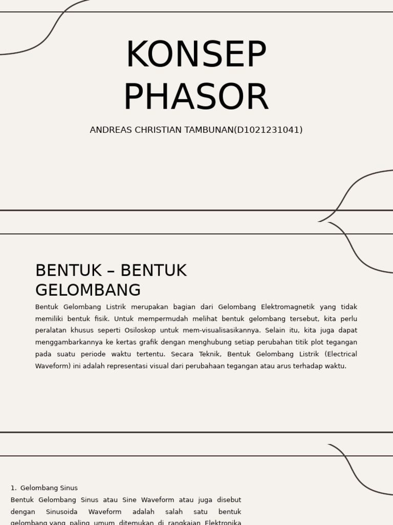 Ppt Konsep Phasor_rl 2_andreas c. T_d1021231041 | PDF