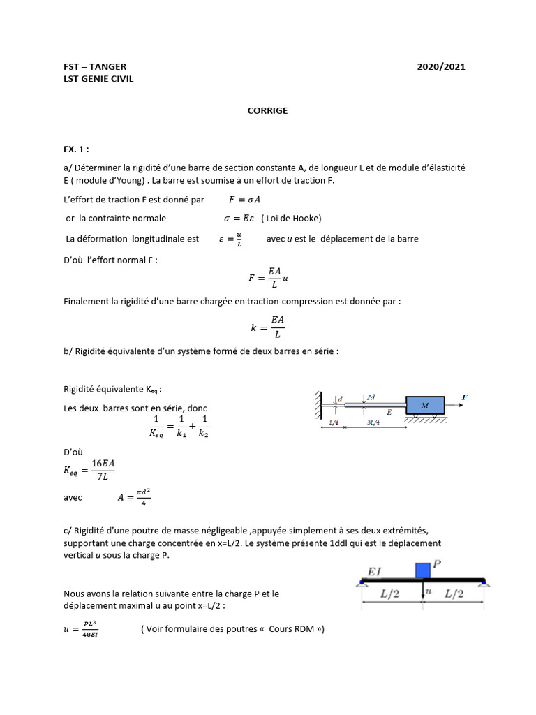 Corrige Serie 1 | PDF