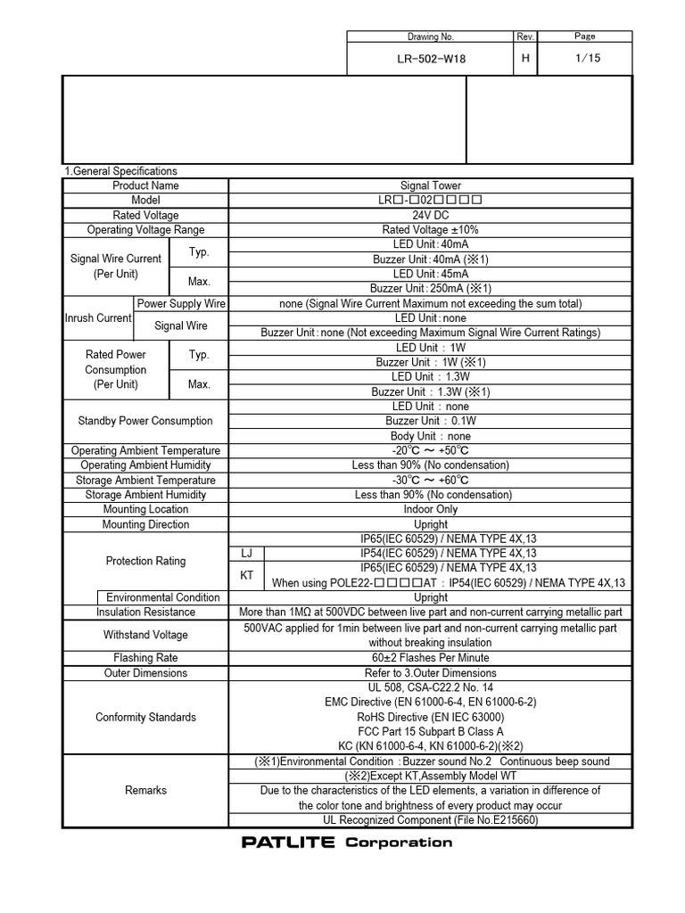 LR4 Series - ESPECIFICACIONES - 24V CC Tipo (En) | PDF