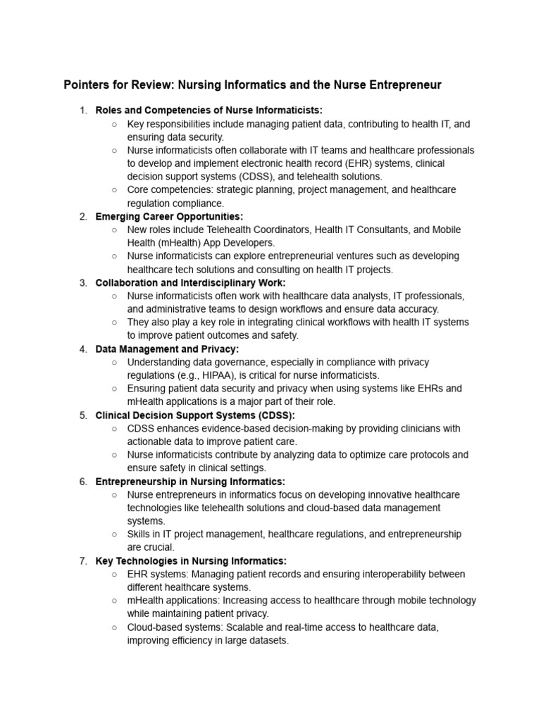 Nursing Informatics | PDF | Health Informatics | Self-Improvement