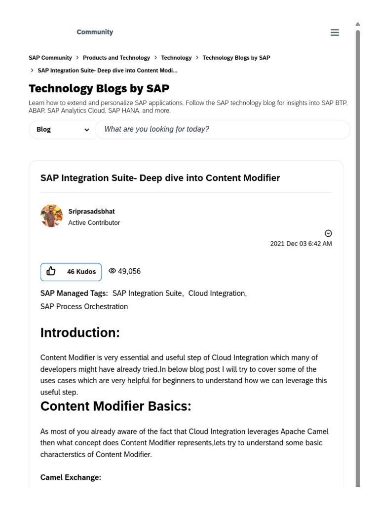SAP Integration Suite - Deep Dive Into Content Modi... - SAP Community | PDF