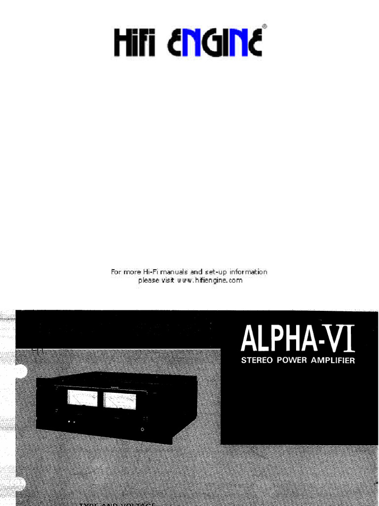Hfe Nikko Alpha Vi Service | PDF