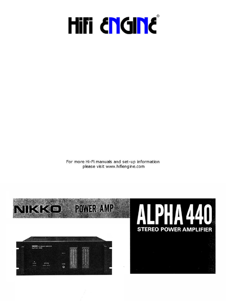 Hfe Nikko Alpha 440 Service | PDF
