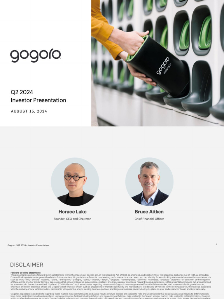 Gogoro Q2 2024 Investor Presentation | PDF