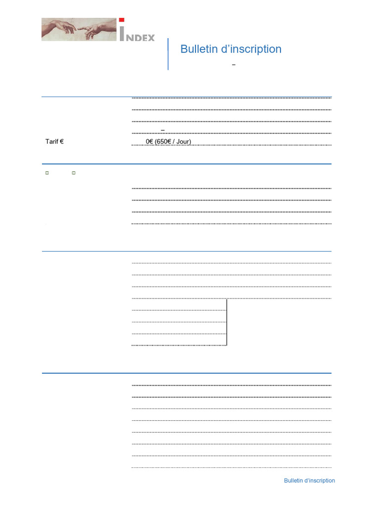 Bulletin D'inscription | PDF