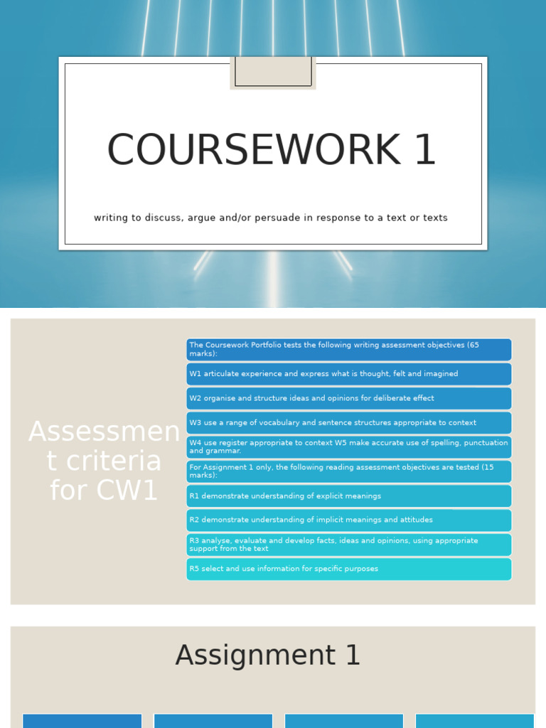Coursework 1 Intro | PDF