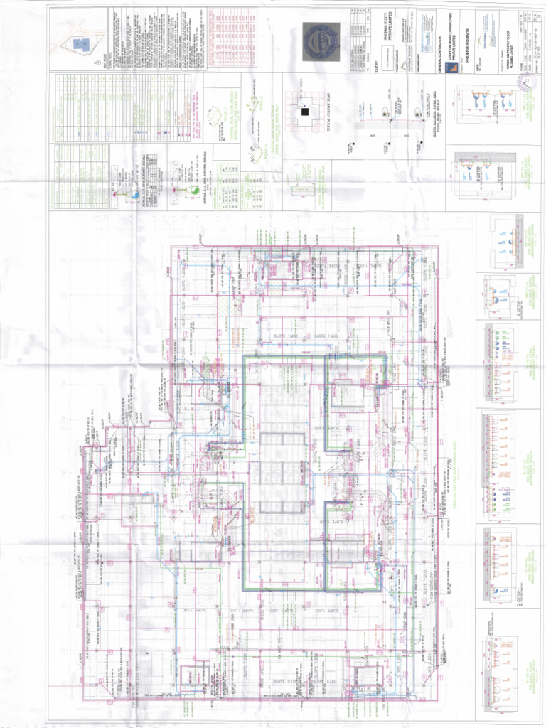 Tower 1&2 7TH Stilt Floor Plumbing Layout | PDF
