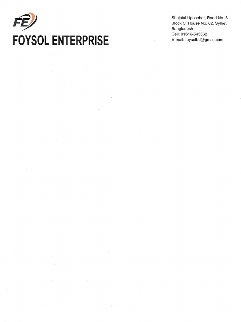Fe Foysol Enterprise | PDF