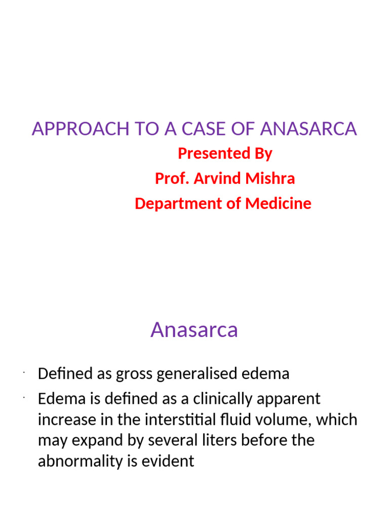 M Anasarca 16 12 14 | PDF