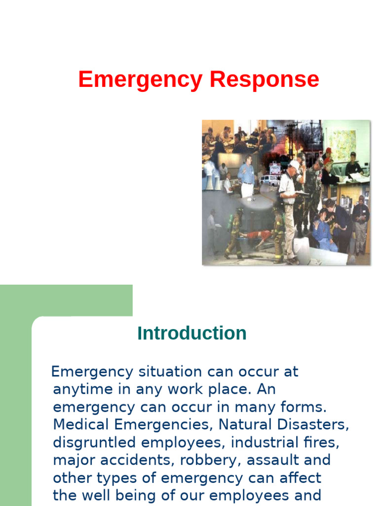 Emergency Prepardness and Response | PDF