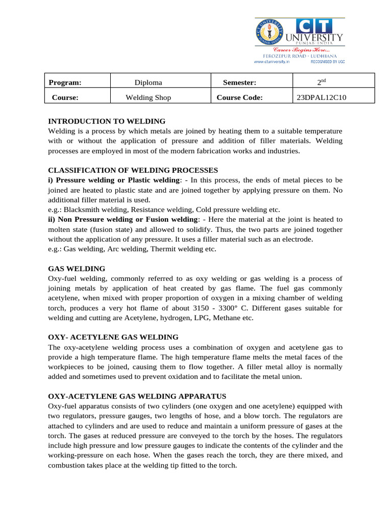 Welding Shop | PDF