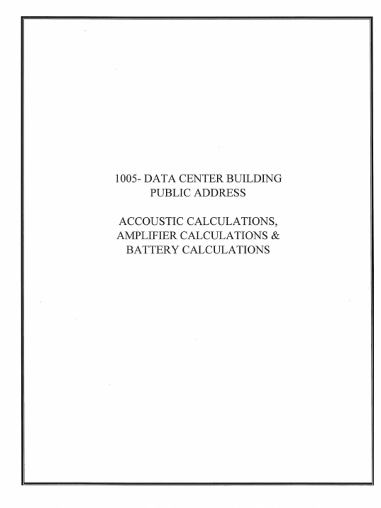 1005 - Pava Acoustic, Amplifier & Battery Calculations | PDF