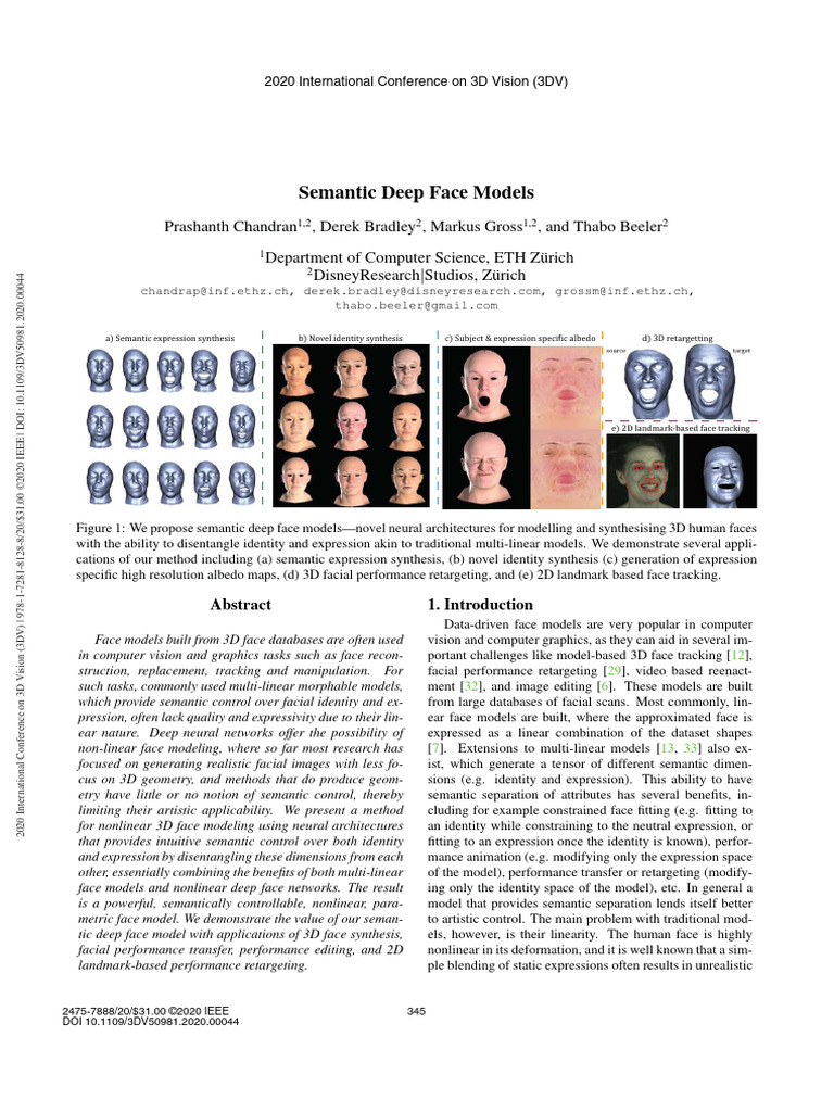 Sementic Deepface Models | PDF