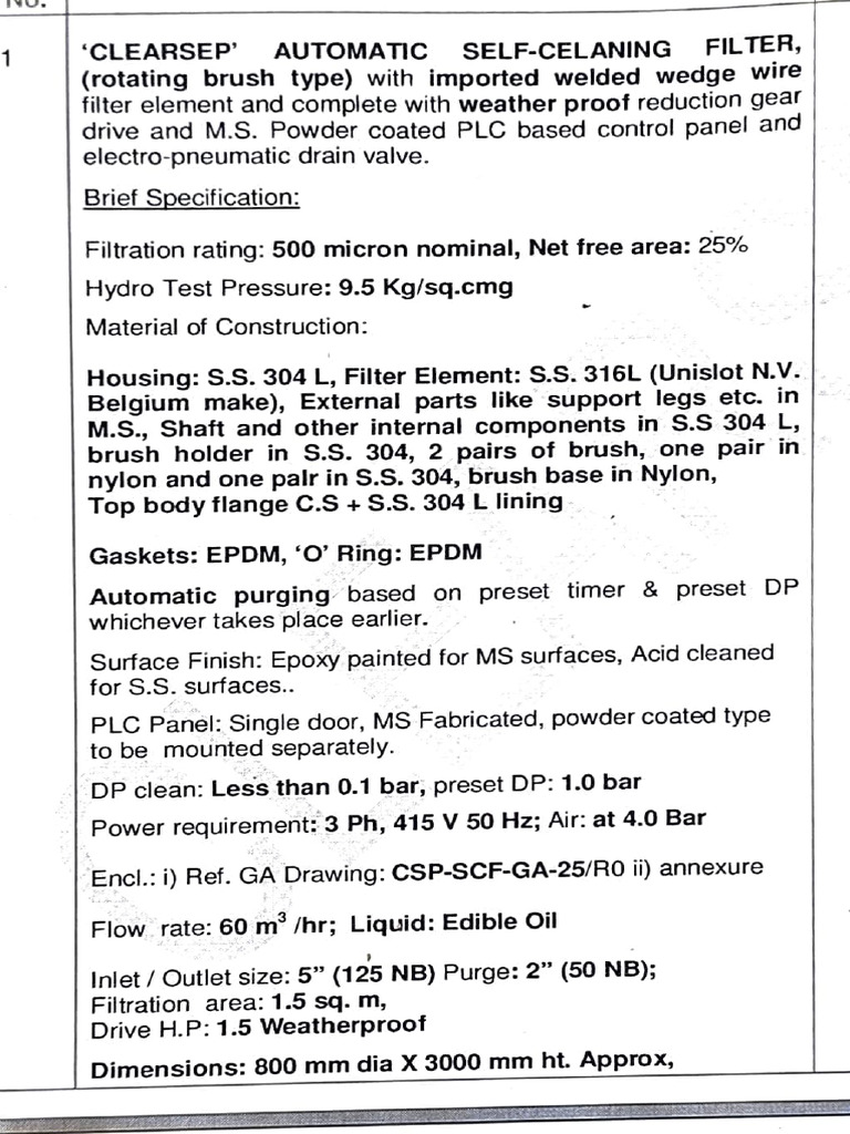 Clearsep Filter | PDF