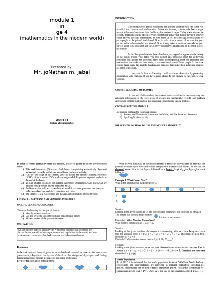Module 1 in GE 4 | PDF