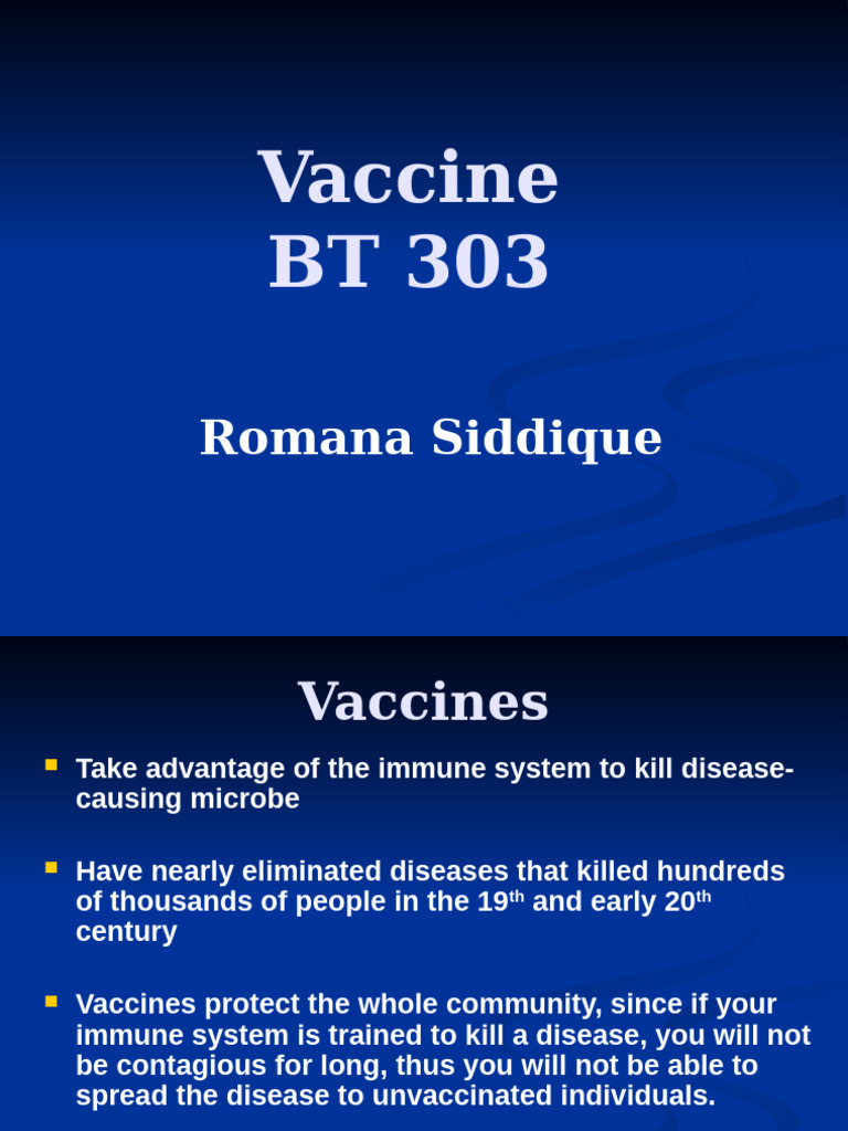 Lec BTE 303 Vaccine | PDF