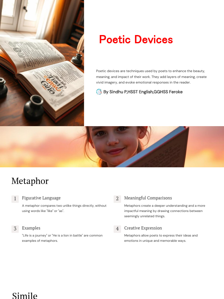 Poetic Devices | PDF | Poetry | Senses