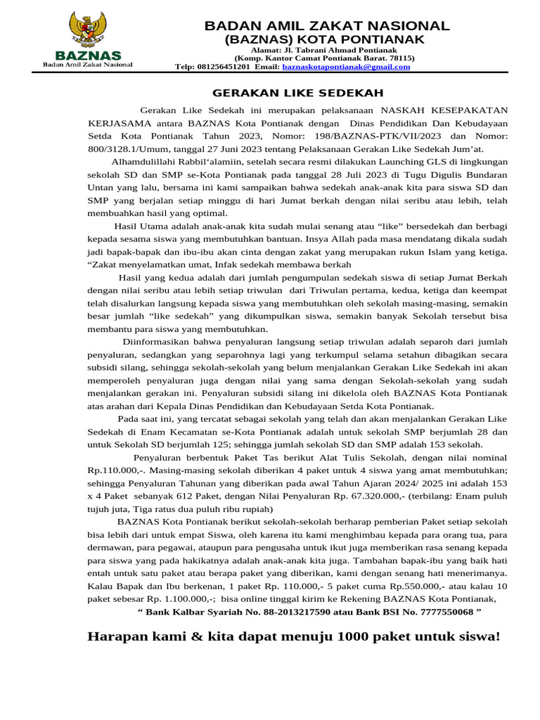 Narasi Penjelasan GLS | PDF