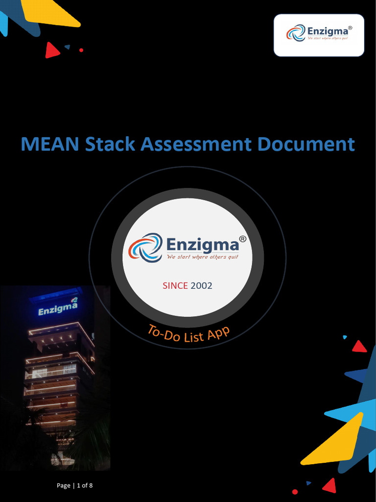MEAN Assessment ToDoList - Jr. Full Stack Developer | PDF