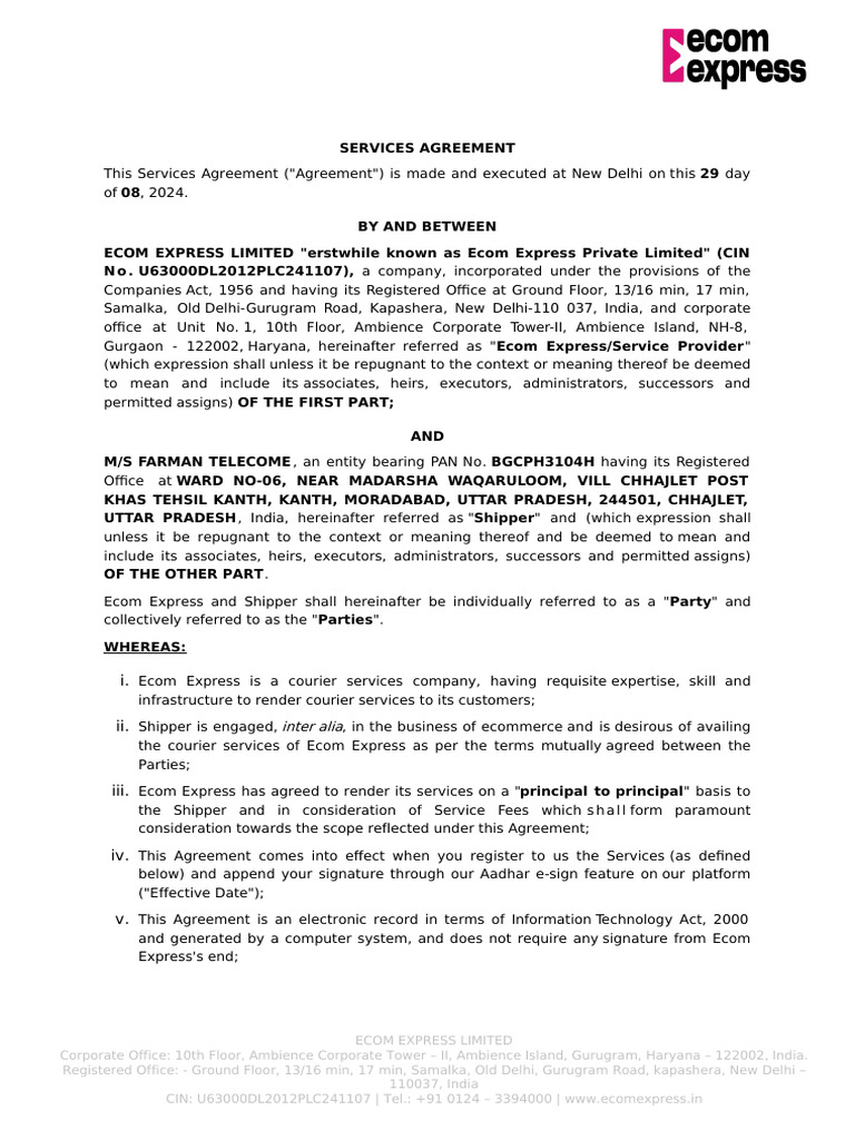 Agreement | PDF