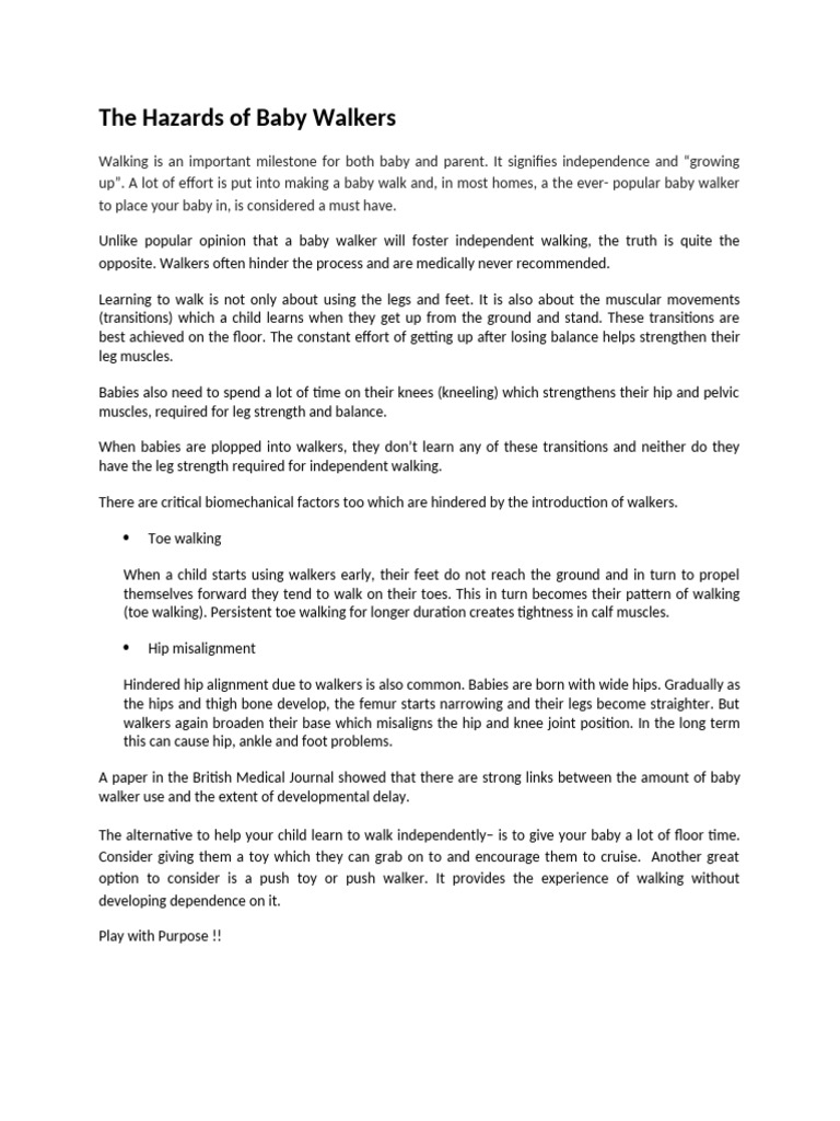 Hazards of Walkers - Edit | PDF