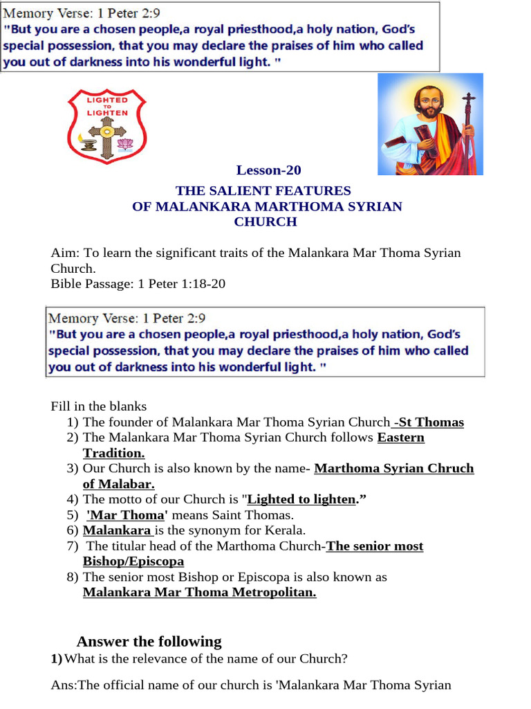 Lesson 20 SS Notes | PDF