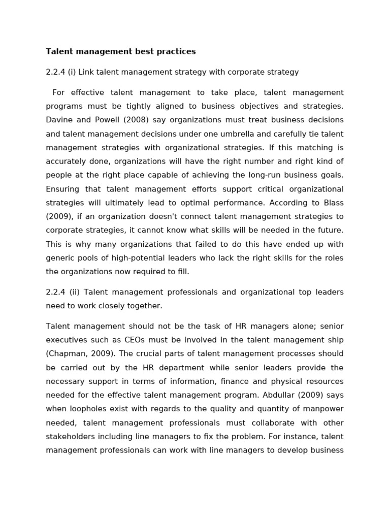Talent Management Best Practices | PDF | Talent Management | Business