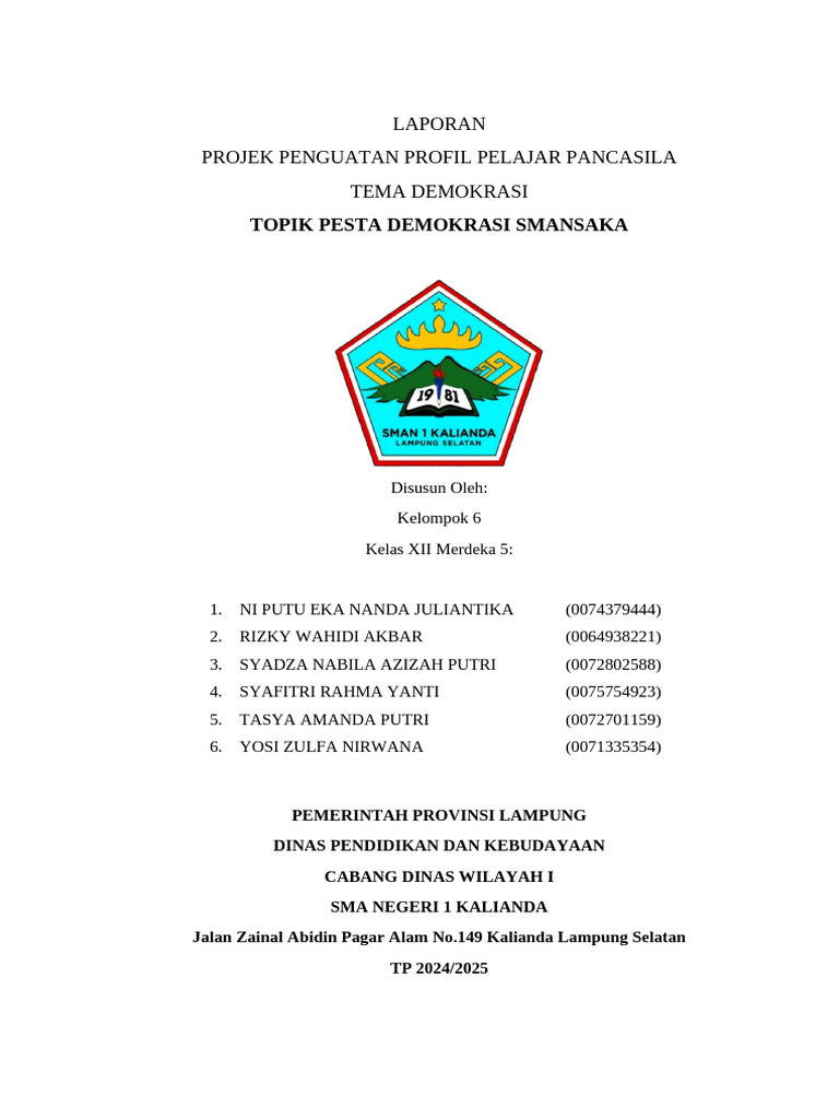 MAKALAH TEMA DEMOKRASI Klmpok 6 | PDF