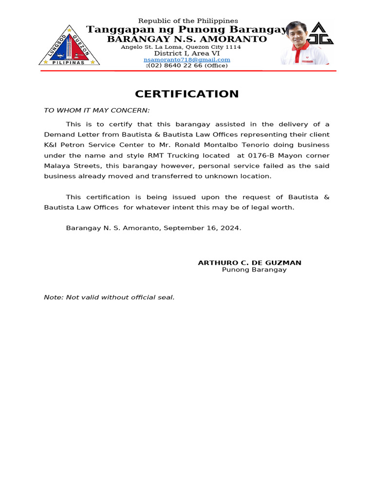 Certification That Business Is No Longer Existing | PDF