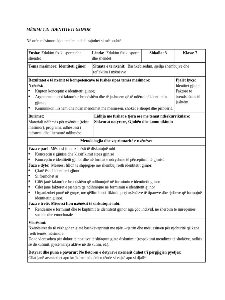 1.3. Identiteti Gjinor | PDF