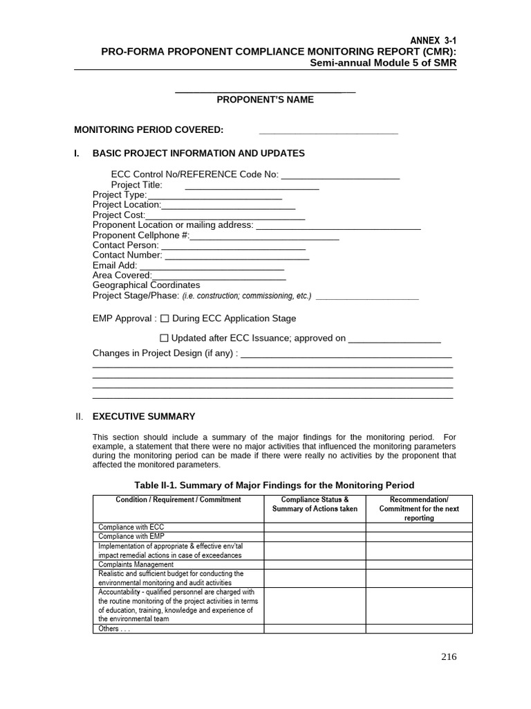 CMR Template Blank | PDF