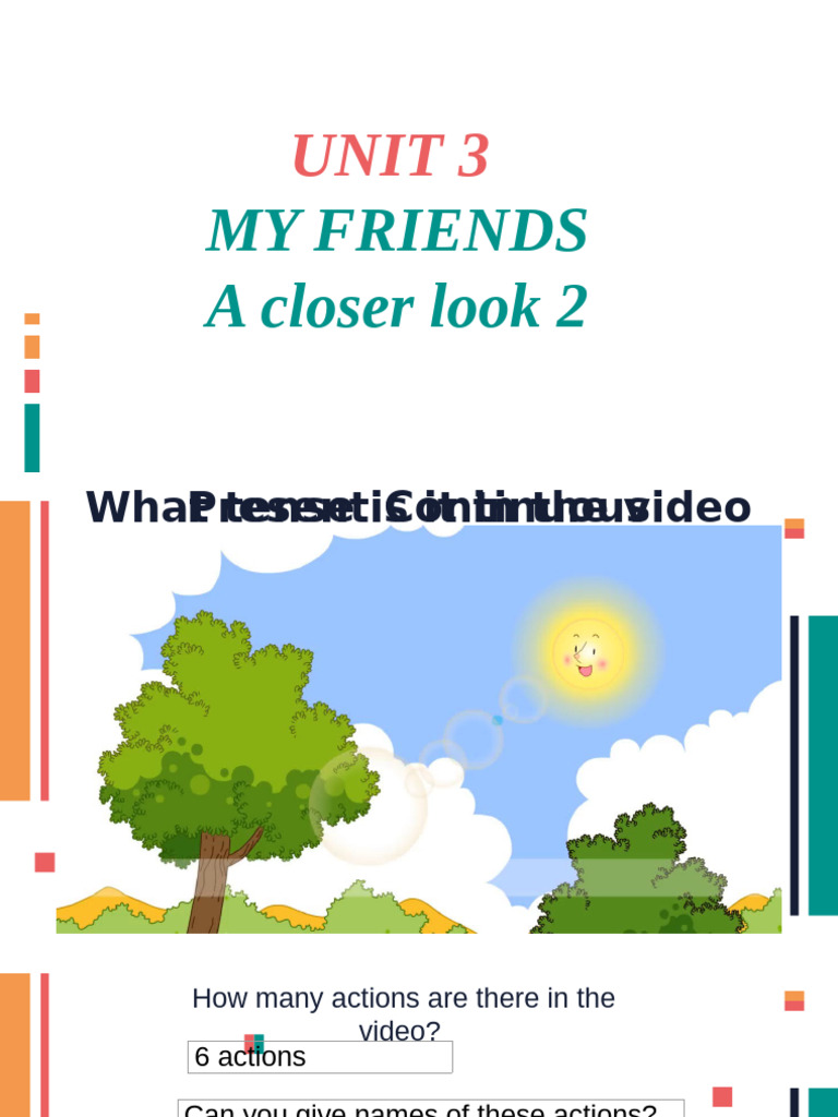 Unit 3 My Friends Lesson 3 A Closer Look 2 | PDF