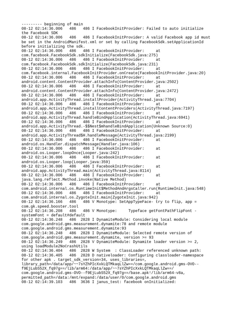 Com.gk.Speed.booster.tool Logcat | PDF
