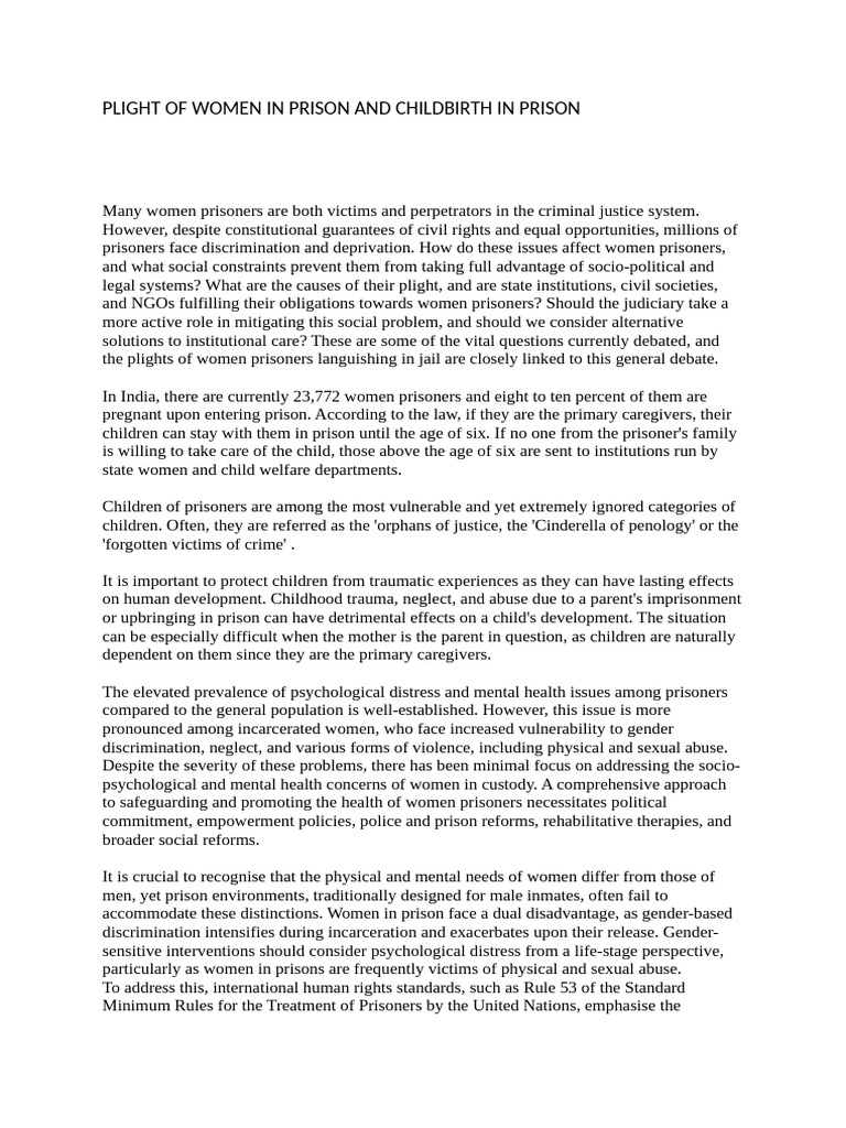 Women in Prision | PDF