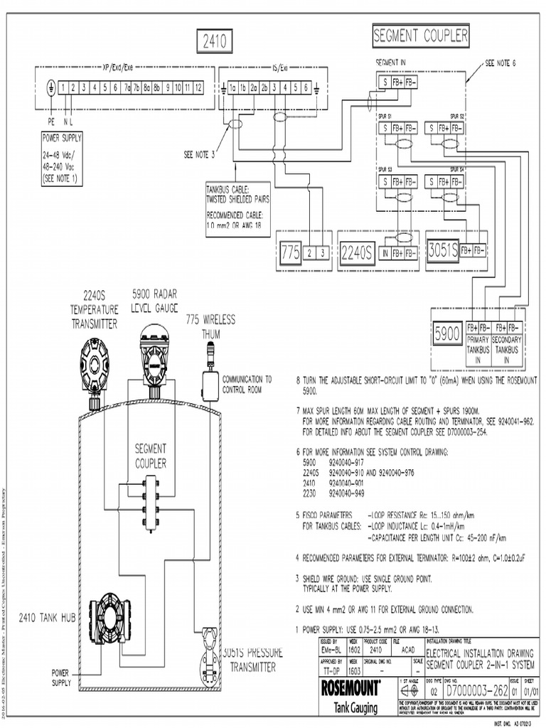 Drawing Segment Coupler 2 in 1 System Rosemount en 81724 1 | PDF