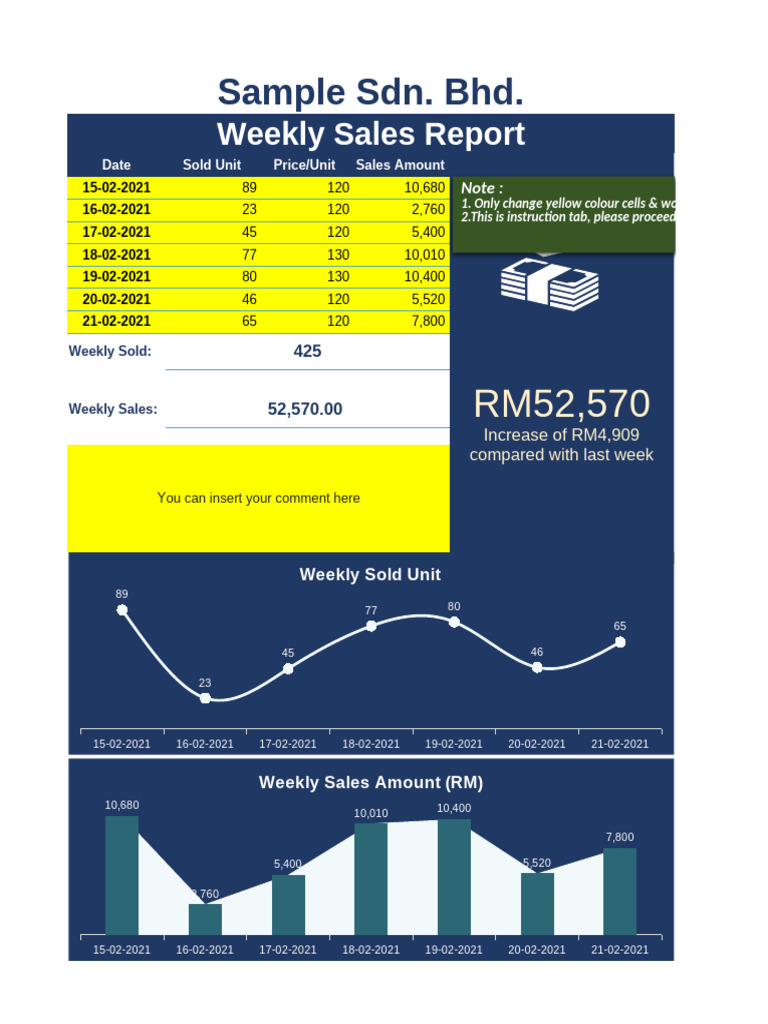 Weekly Sales Report | PDF