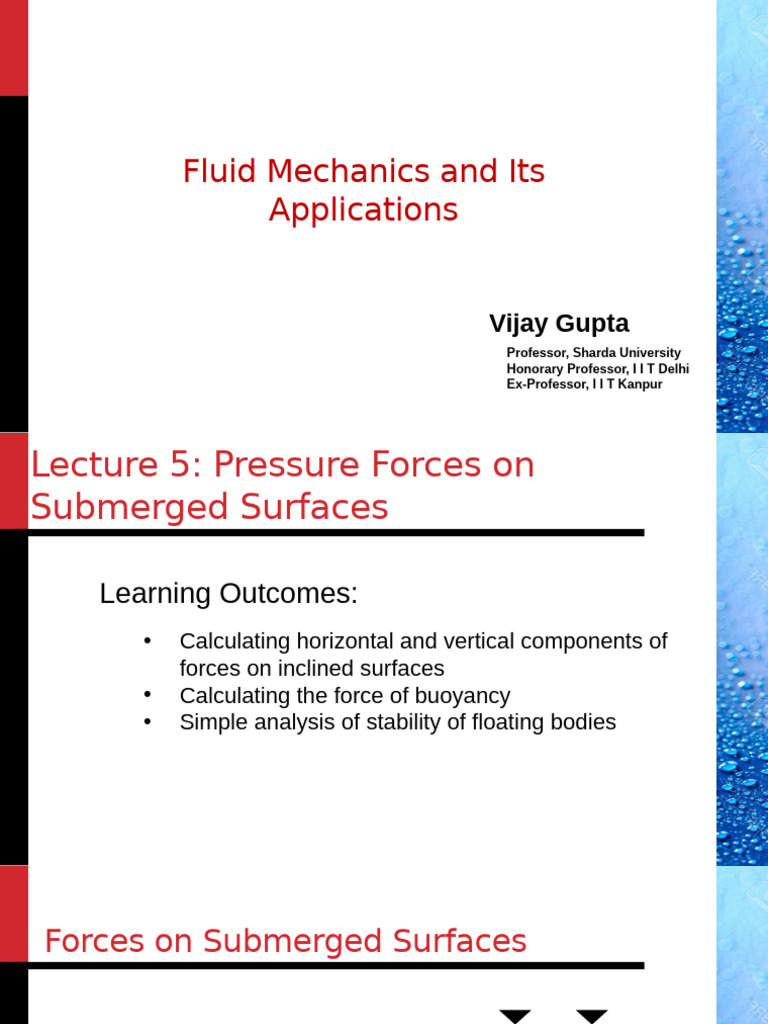 Fluid Statics - Forces | PDF | Pressure | Buoyancy