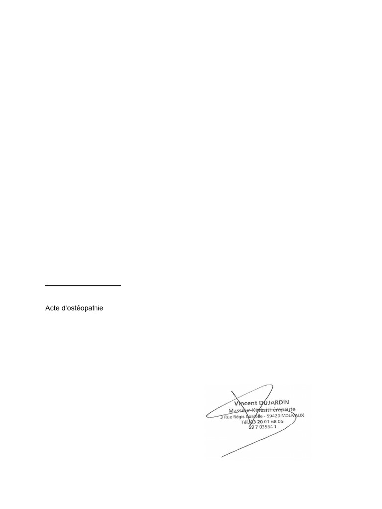 Facture Ostéo | PDF
