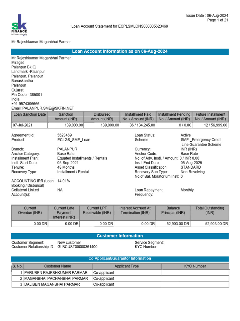 Ess Kay Soa 2 Palanpur | PDF