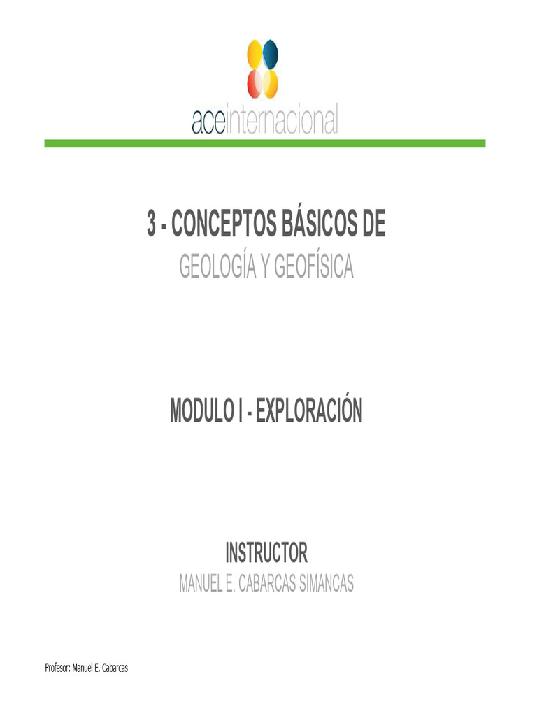3 - MODULO I - Conceptos Básico de Geología y Geofísica | PDF