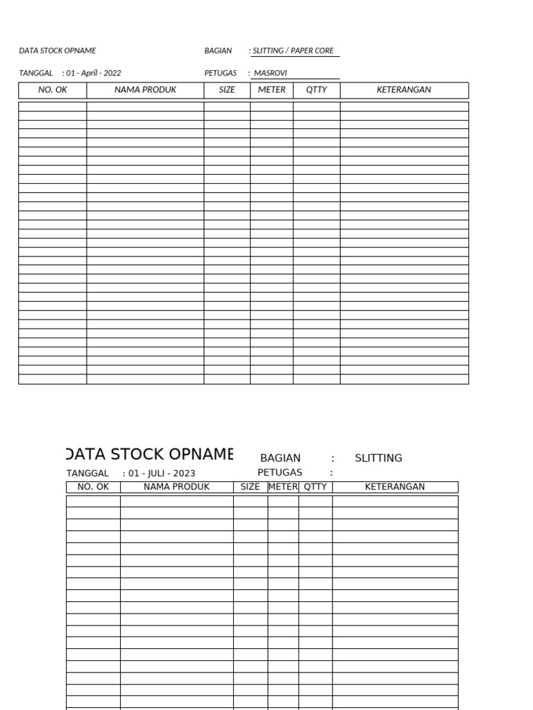 Stock Opname | PDF