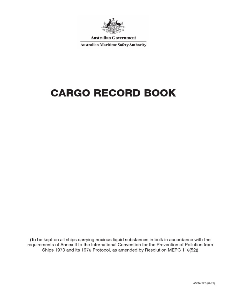 AMSA Cargo Record Book | PDF