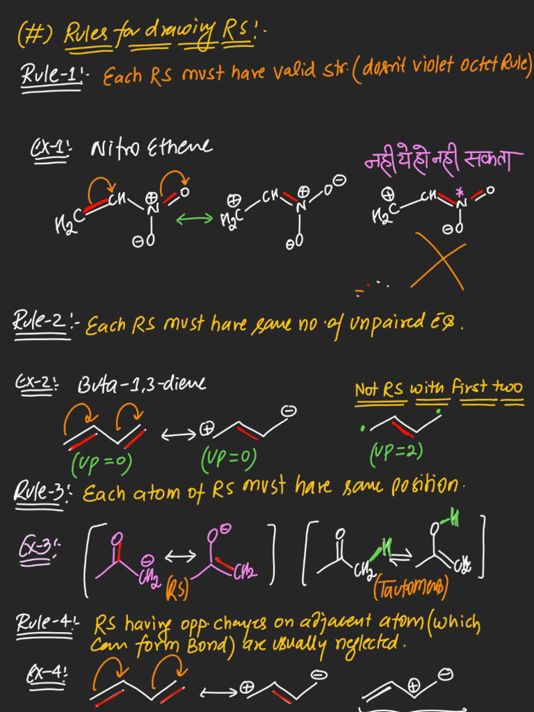 General Organic Chemistry - L-05 (Class Notes) - Resonating Structure | PDF